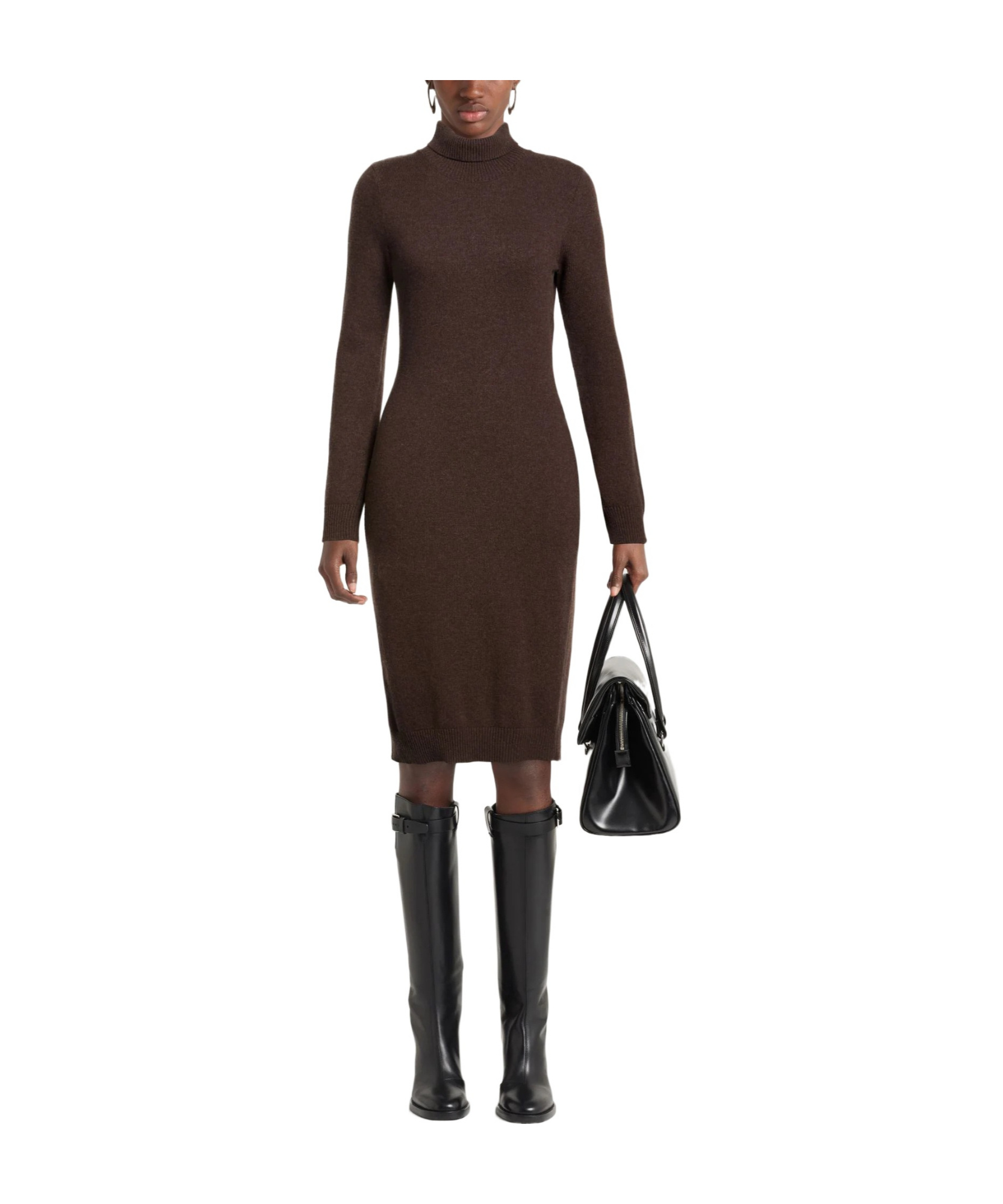 MAISON MARGIELA Mm6 Maison Margiela Fitted Knit High Neck Dress